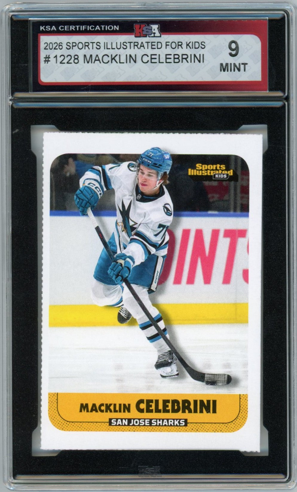 2026 Sports Illustrated for Kids Macklin Celebrini Graded Hockey Card ...